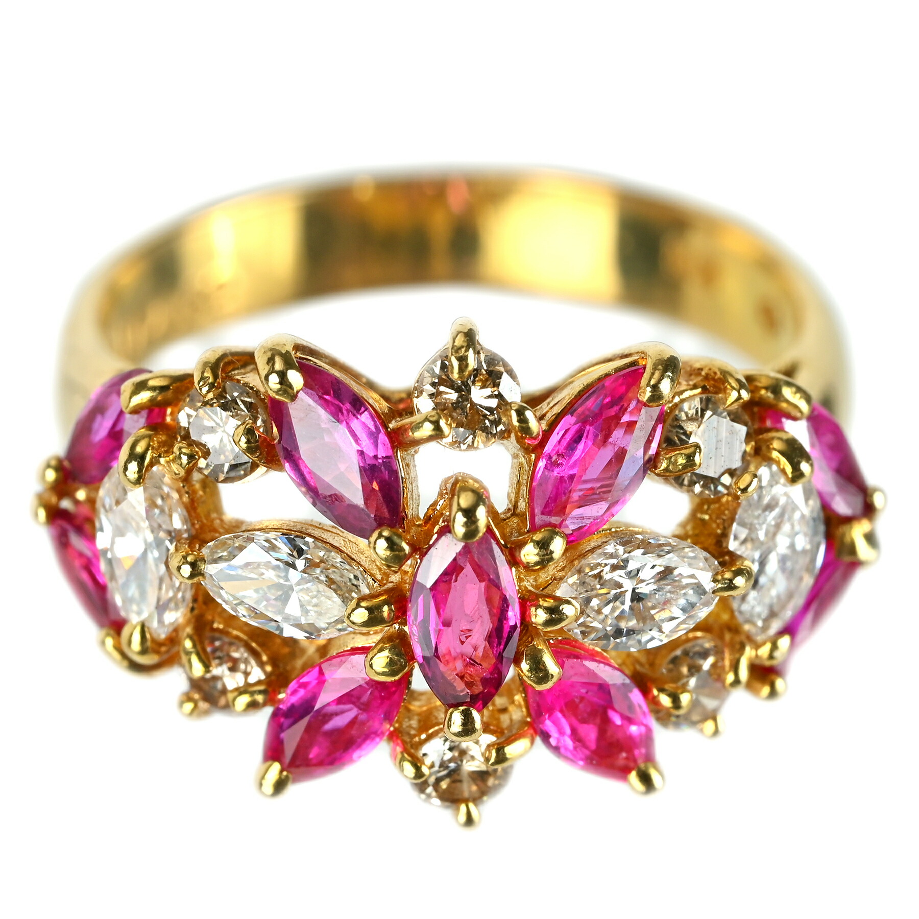 【楽天市場】【中古】K18 RUBY ルビーリング R1.19ct D0.82ct 4.8g ＃10.5：FoL Jewelry Select 楽天市場店