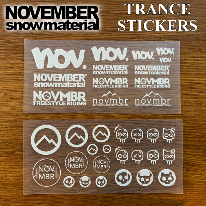 【楽天市場】スノーボード ステッカー NOVEMBER スノーボードステッカー TRANCE STICKER 65x145mm [28 ...