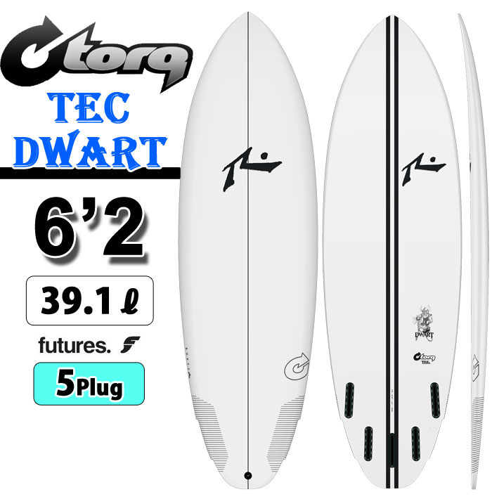 【楽天市場】2024 トルク サーフボード torq surfboard TEC Rusty Dwart 6'2 [White] ラスティ ...