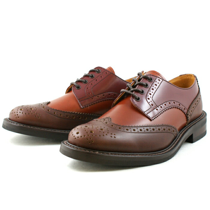 【楽天市場】 Locking Shoes[ ロッキングシューズ] by FootMonkey ウィングチップシューズ コンビ 【ダークブラウン ...