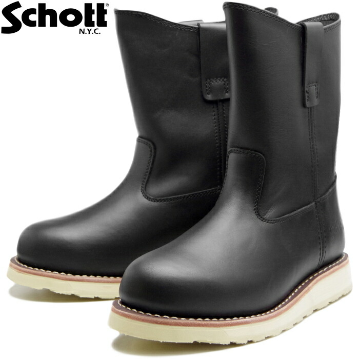 【楽天市場】【SALE：30％OFF】 ショット ウエリントンブーツ Schott WELLINGTON BOOTS S24100 ブラック ...