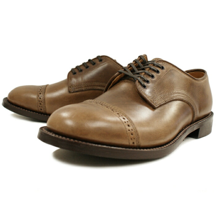 【楽天市場】 ウィールローブ 15077 WHEEL ROBE PUNCHED CAP DERBY ナチュラル ストレートチップシューズ ...