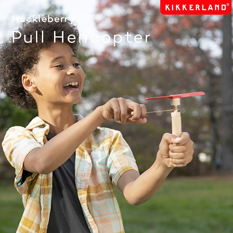 【楽天市場】【ネコポス便】竹トンボ KIKKERLAND キッカーランド ハックルベリー プル ヘリコプター Huckleberry Pull Helicopter タケトンボ おもちゃ ...