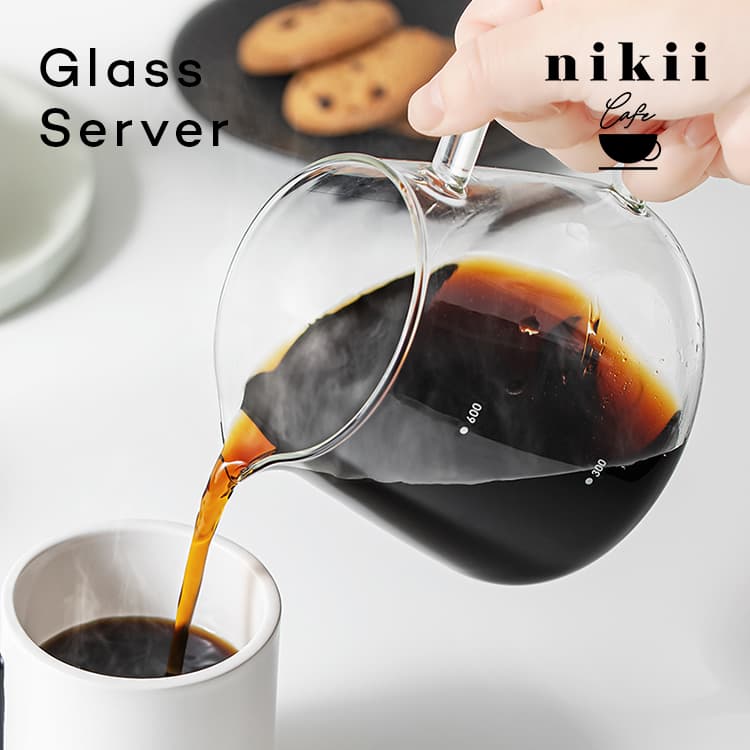 【楽天市場】コーヒーサーバー ガラス nikii cafe ガラスサーバー NNS-381 ガラスピッチャー ガラスポット ガラスドリンク ...