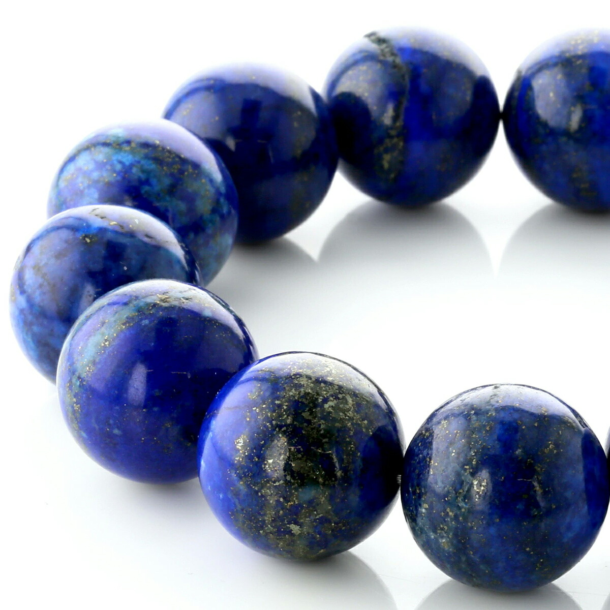 【楽天市場】ラピスラズリ ブレスレット 20mm玉 No.48 最高級5A [ 画像現物・一点物 ] パワーストーン 天然石 ...