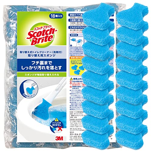 【楽天市場】3M トイレ掃除 トイレブラシ 使い捨て スポンジ 洗剤付 取替18個 スコッチブライト：formanism