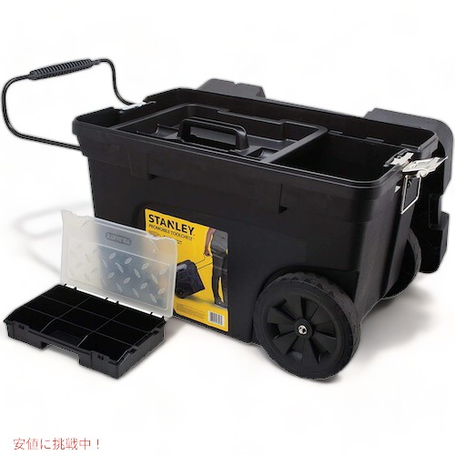 【楽天市場】Stanley 14.7 in. Tool Chest Black / スタンレー 工具箱 14.7インチ ホイール付き ツール ...