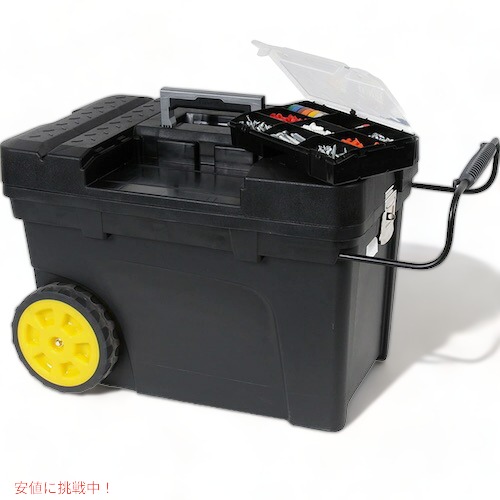 【楽天市場】Stanley 14.7 in. Tool Chest Black / スタンレー 工具箱 14.7インチ ホイール付き ツール ...