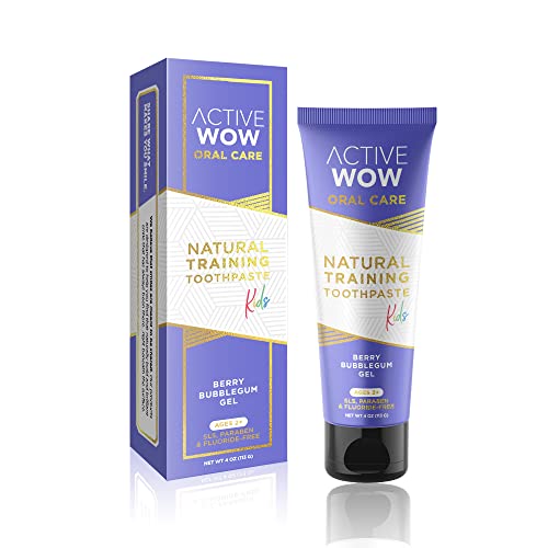 【楽天市場】アクティブワオ Active Wow 子供用 2才以上 ナチュラル トレーニング 歯磨き粉 ベリー＆バブルガム味 113g ...