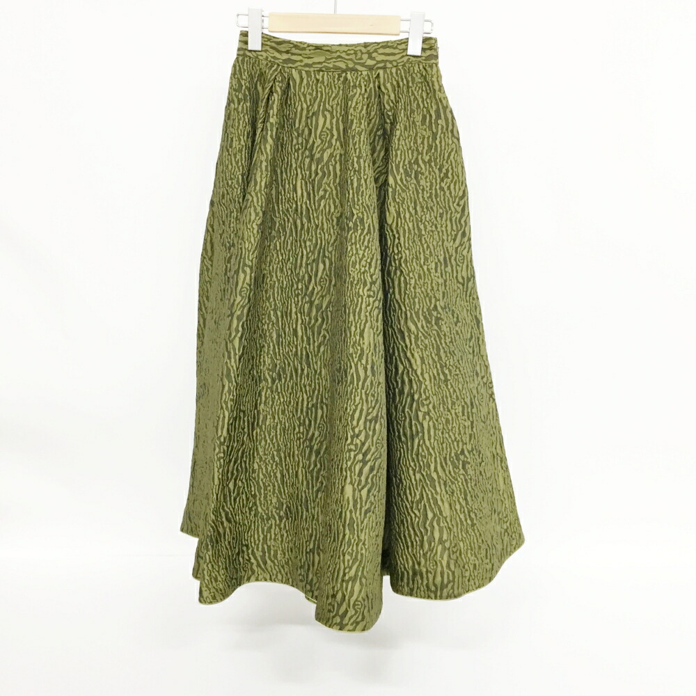 【楽天市場】AMERI(アメリ) JACQUARD TUCK VOLUME SKIRTジャガード ボリューム スカート 1220991060 サイズ：S カラー：カーキ【中古】【132 ...