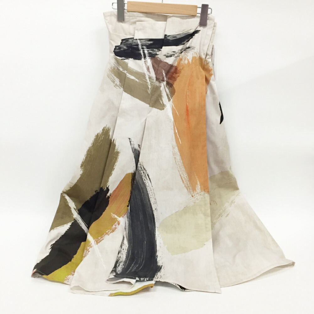 【楽天市場】AMERI(アメリ) LOUISE ART SKIRT ルイーズ アート スカート サイズ：M カラー：ベージュ系・オレンジ・ブラック【中古】【132 レディーストップス】【鈴鹿 ...