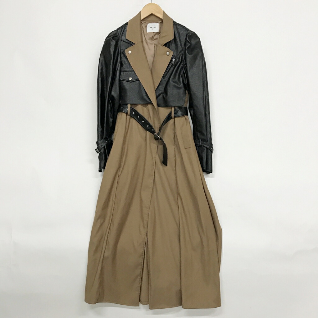 【楽天市場】AMERI（アメリ）RIDERS DOCKING COATサイズ：Mカラー：ブラック/ベージュ【中古】【132 レディーストップス】【鈴鹿 専売】【132-230628-01NS ...