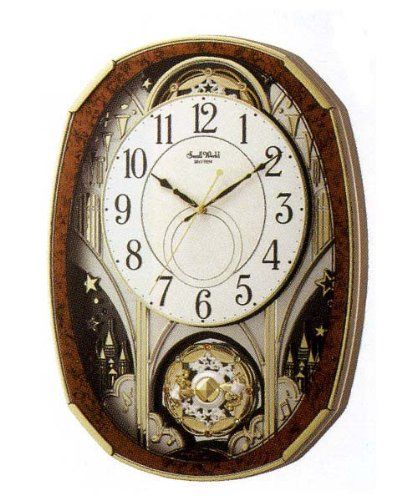 【楽天市場】掛け時計 壁掛け時計 からくり 電波時計 リズム時計 スモールワールドノエルM アナログ からくり 30曲メロディ ...