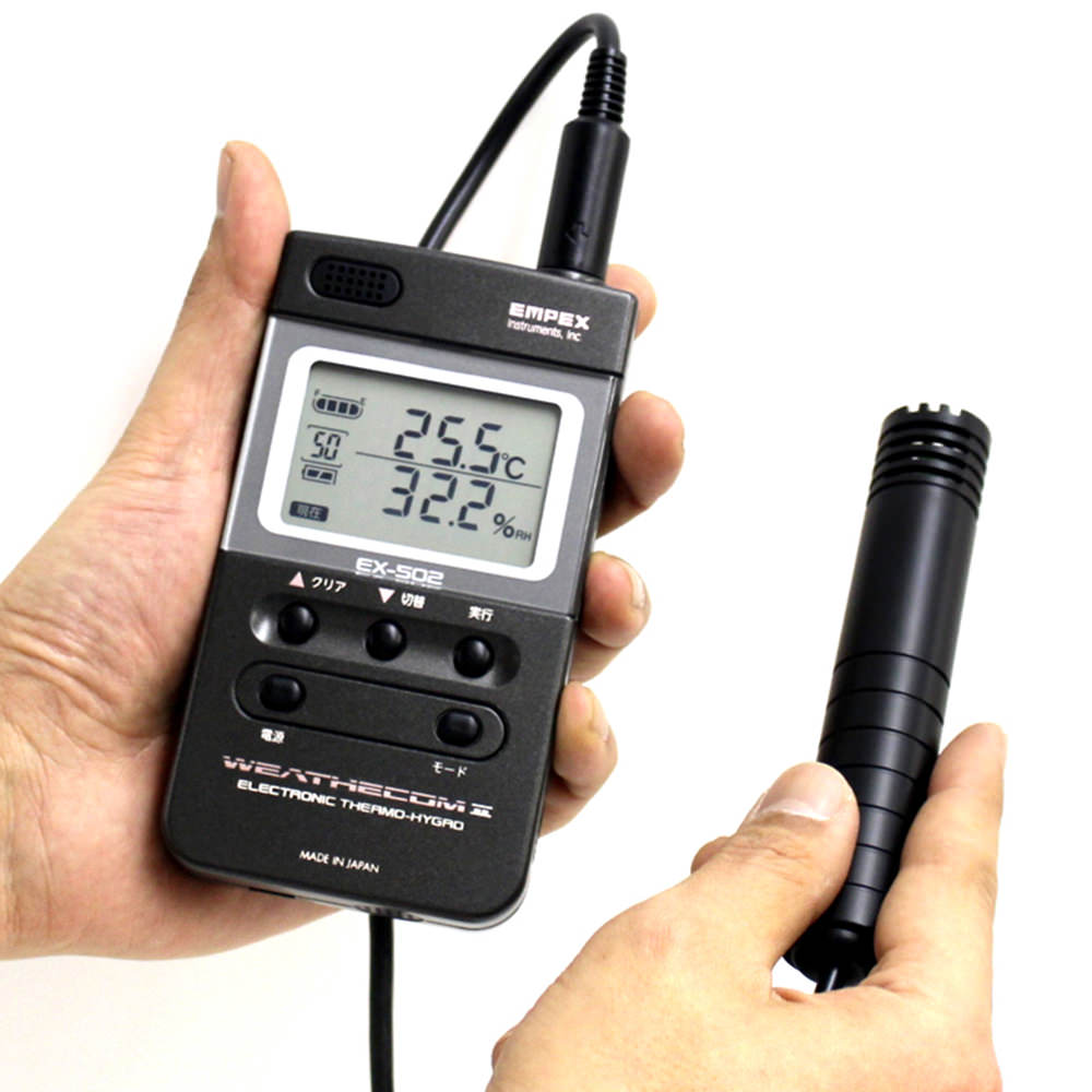 【楽天市場】エンペックス empex 日本製 高性能デジタル温度・湿度計 ウェザーコムII EX-502 大容量メモリ搭載 empex：butler