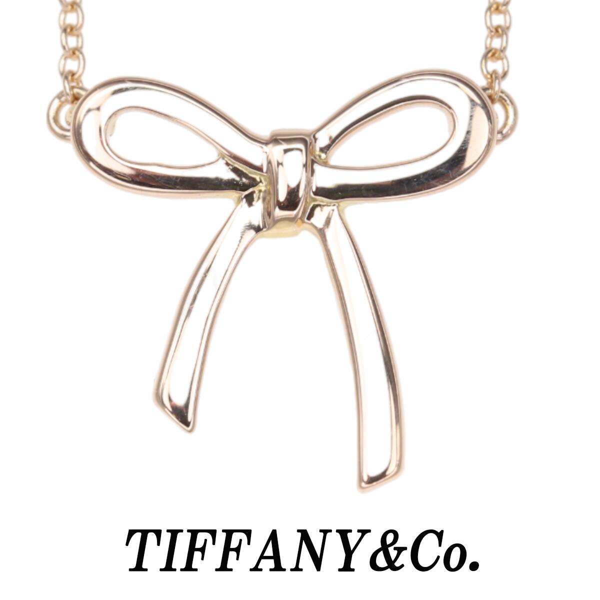 【楽天市場】ティファニー 750 ボウ リボン ネックレス K18 ローズゴールド ピンクゴールド【中古】【JW541】：フランチェスカ
