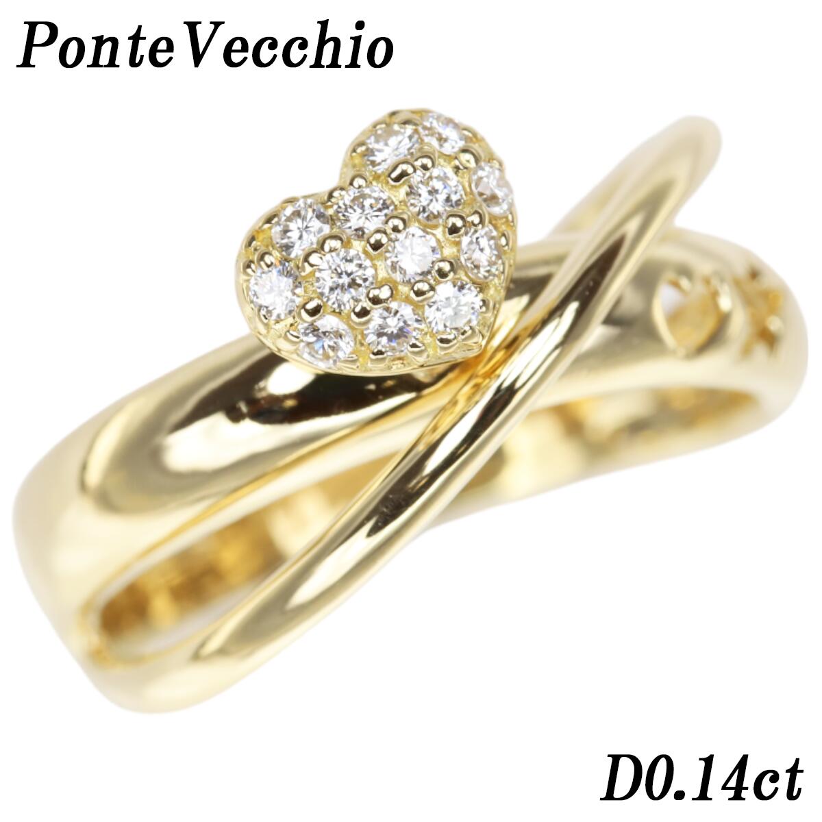 【楽天市場】4/4～4/10 お買い物マラソン【ポイント2倍】【最終値下げ品】ポンテヴェキオ K18 リング ダイヤモンド 0.14ct 11号 イエローゴールド ダイヤ【中古】【JW650 ...
