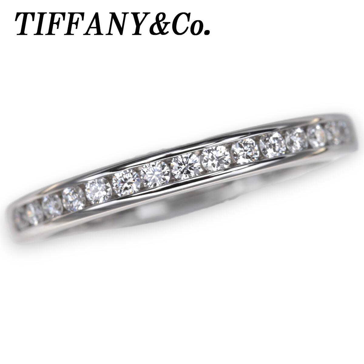 【楽天市場】【最終値下げ品】ティファニー Pt950 リング ハーフサークル チャネルセッティング ダイヤモンド 8号 プラチナ ダイヤ【中古】【JW823】：フランチェスカ