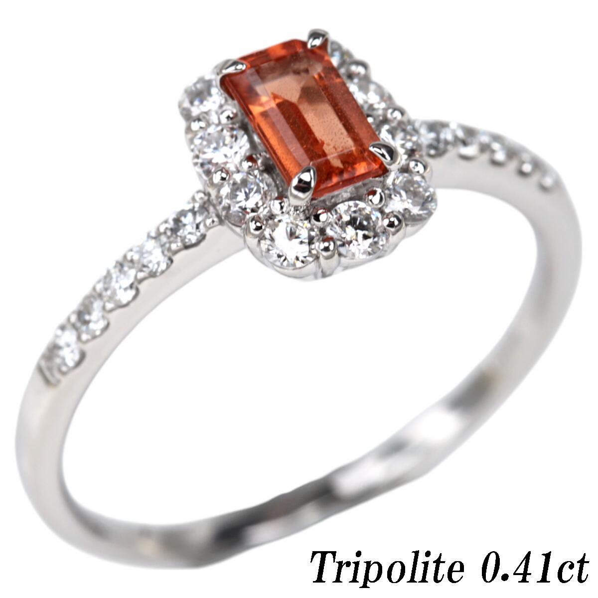 【楽天市場】トリプライト リング 0.41ct D0.30ct Pt900 希少石 ダイヤモンド ダイヤ プラチナ レアストーン【中古】【JW1238】：フランチェスカ