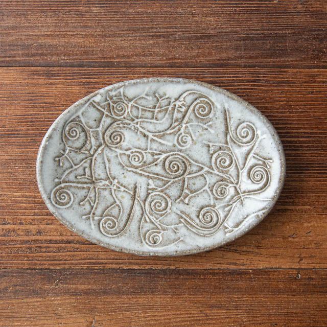 【楽天市場】小代瑞穂窯 福田るい Bota 楕円皿 小 01：FRANK 暮らしの道具