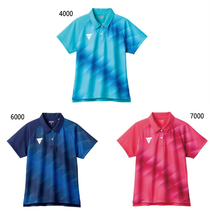 【楽天市場】ビクタス レディース ゲームシャツ 卓球ウェア トップス ネイビー ピンク グリーン 緑 送料無料 VICTAS 512405 ...