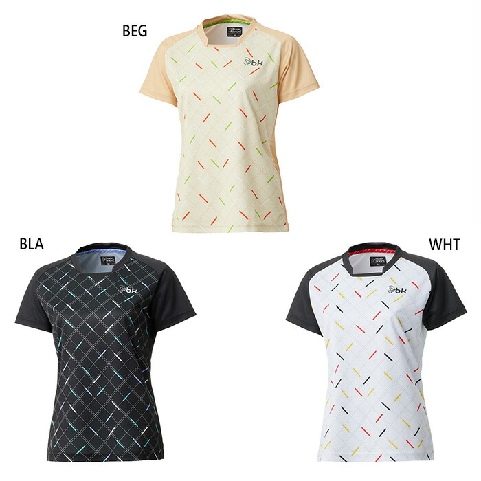 【楽天市場】ブラックナイト レディース ゲームシャツ テニス バドミントンウェア トップス 半袖 ホワイト 白 ブラック 黒 ベージュ 送料 ...