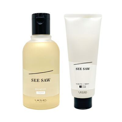 【楽天市場】 最大2100円OFFクーポン配布中 セット販売 ルベル シーソー ヘア ＆ スキャルプ シャンプー T 250ml タイト + トリートメント T 200ml タイト 美容室専売 ...