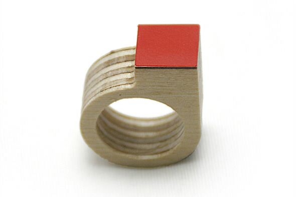 【楽天市場】Bandada (バンダダ) Mirador ring / plywood ring プライウッド リング 指輪 【レッド ...