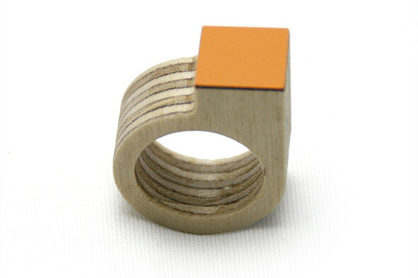 【楽天市場】Bandada (バンダダ) Mirador ring / plywood ring プライウッド リング 指輪 【オレンジ ...
