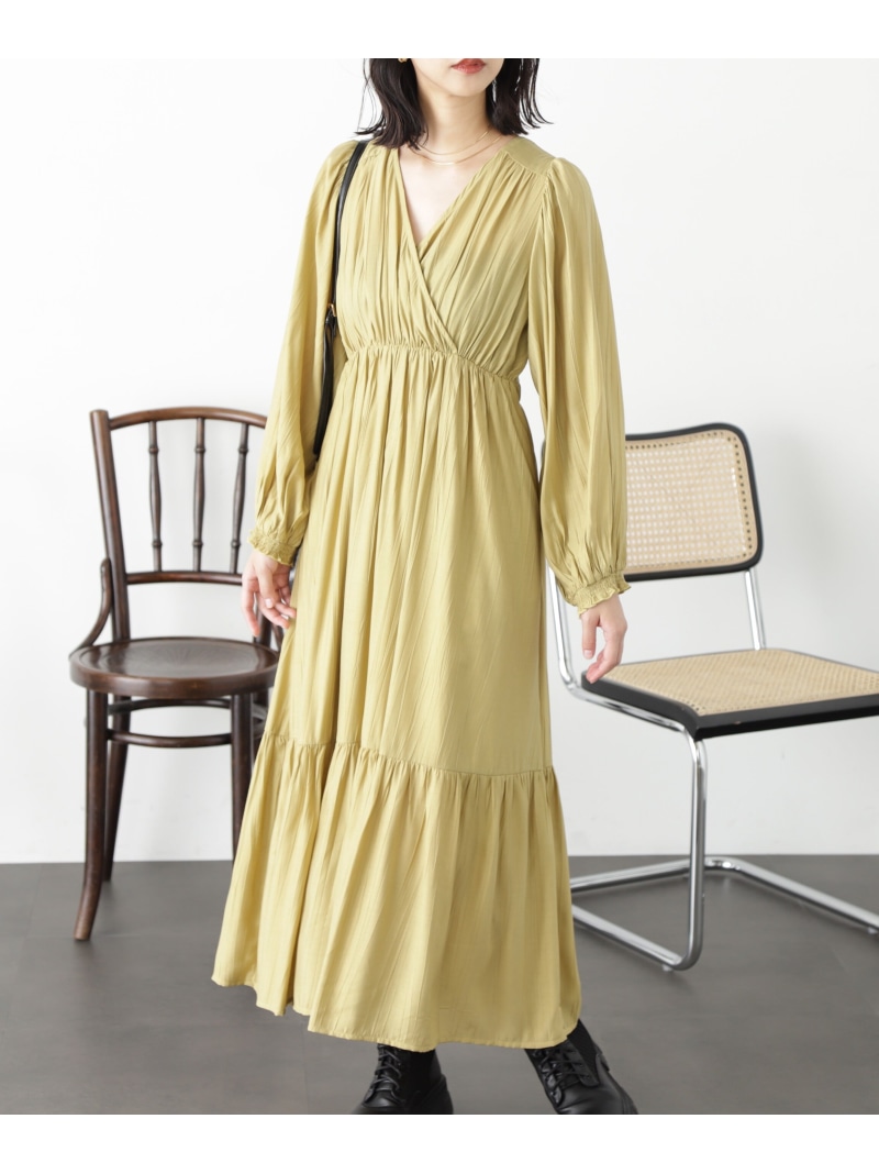 【楽天市場】【SALE／40%OFF】[低身長サイズ/Sシリーズ]カシュクールティアードワンピース FREE'S MART フリーズ マート ...