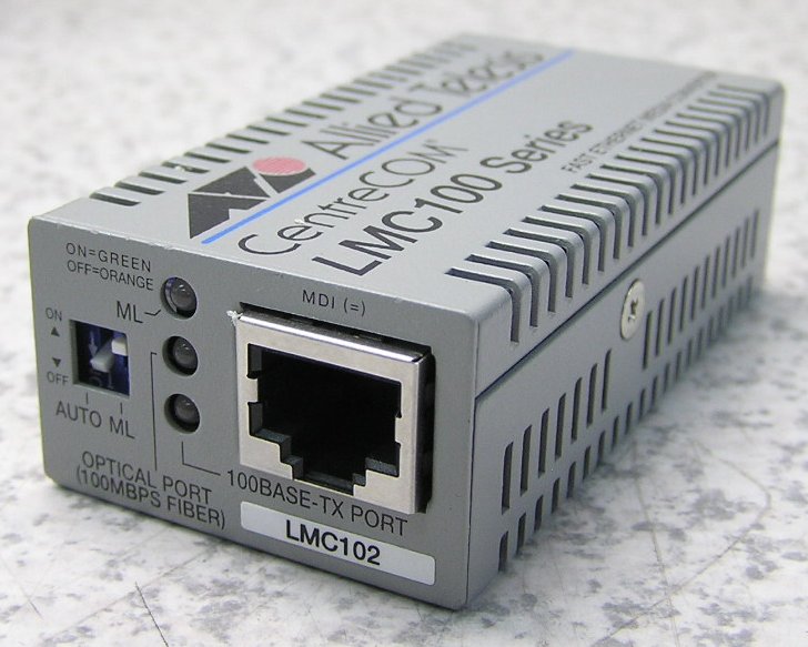 【楽天市場】 Allied Telesis/アライドテレシス CentreCOM LMC100 Series LMC102 100M 2心 MMF/SMF メディアコンバーター AC付美品 ...