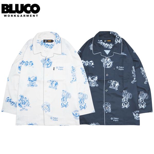 【楽天市場】BLUCO/ブルコ POOLSIDE SHIRT LS -Tattoo-/プールサイドシャツ(長袖) 153-11-003・2color：FREEWAY楽天市場店