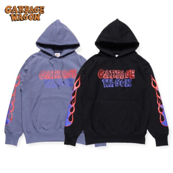 【楽天市場】GARBAGE WAGON/ガベージワゴン BERDOO FLAMES PULLOVER HOODIE/プルオーバーフーディー ...