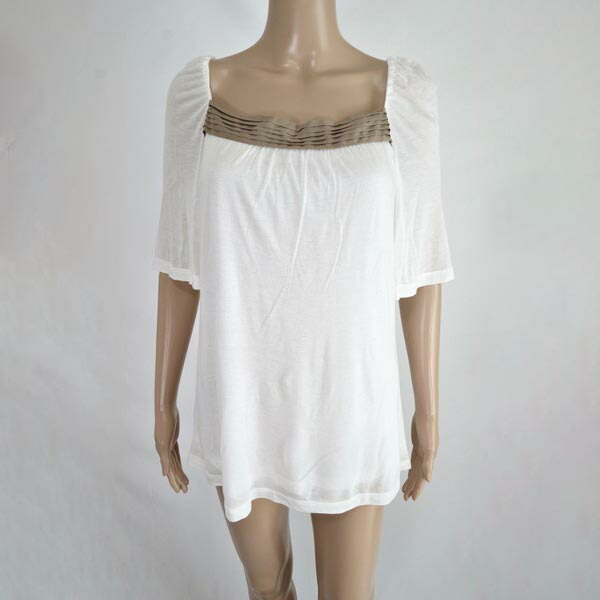 【楽天市場】《90%OFF》タラジャーモン TARA JARMON 半袖 カットソー プルオーバー シルク混 サイズ38(M～L) ホワイト ...