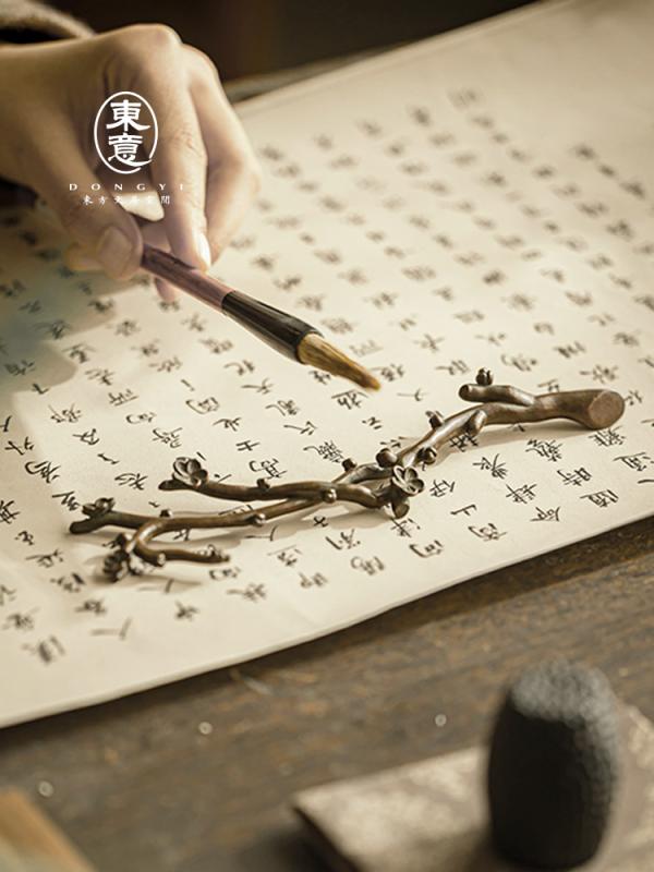 【楽天市場】文鎮 おしゃれ 真鍮 58g 16.8cm 筆置き 梅 花 枝 書道 絵画 写経 文房具 インテリア オーナメント コレクション レトロ プレゼント 誕生日 お祝い：フロントップ楽天市場店