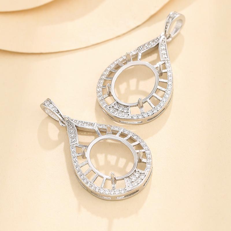 【楽天市場】空枠 ペンダント アクセサリー ネックレス パーツ チャーム ホルダー ハンドメイド DIY S925 レディース おしゃれ キラキラ ラインストーン しずく プラチナ：フロン ...