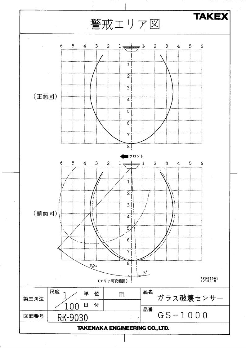 【楽天市場】ガラス 破壊 センサー デュアル式超音波集音方式【GS-1000】TAKEX/竹中エンジニアリング：FT NET STORE