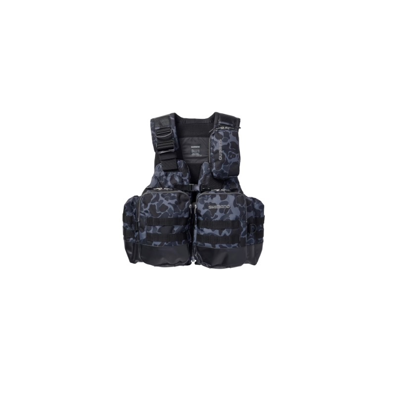 楽天市場】シマノ VF-274W アクトゲームベスト XL ブラックダックカモ