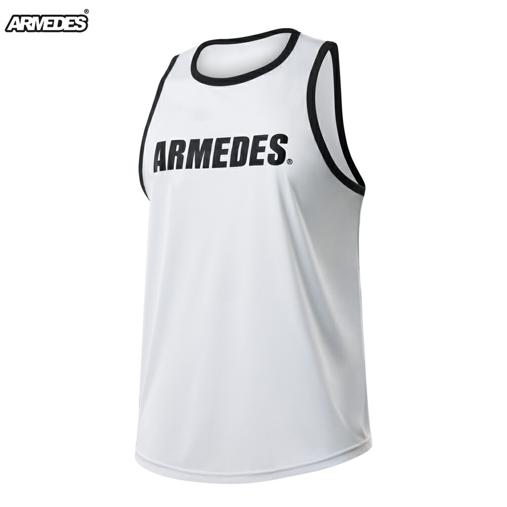【楽天市場】【ARMEDES】 アルメデス 接触冷感 コンプレッションインナー マッスルフィット タンクトップ Uネック オールシーズン テックフィット メンズ UVカット 吸汗速乾 通気性 ...