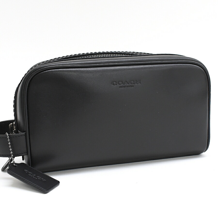 【楽天市場】【中古】コーチ スモール トラベル キット ポーチ セカンドバッグ 2522 レザー ブラック COACH[美品]：ブランド ...