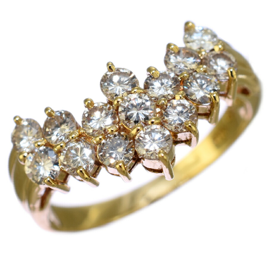 【楽天市場】【中古】新品同様 ジュエリーマキ Vライン リング 指輪 K18イエローゴールド ダイヤモンド 1.00ct 13号 アクセサリー JEWELRY MAKI [美品][送料無料 ...