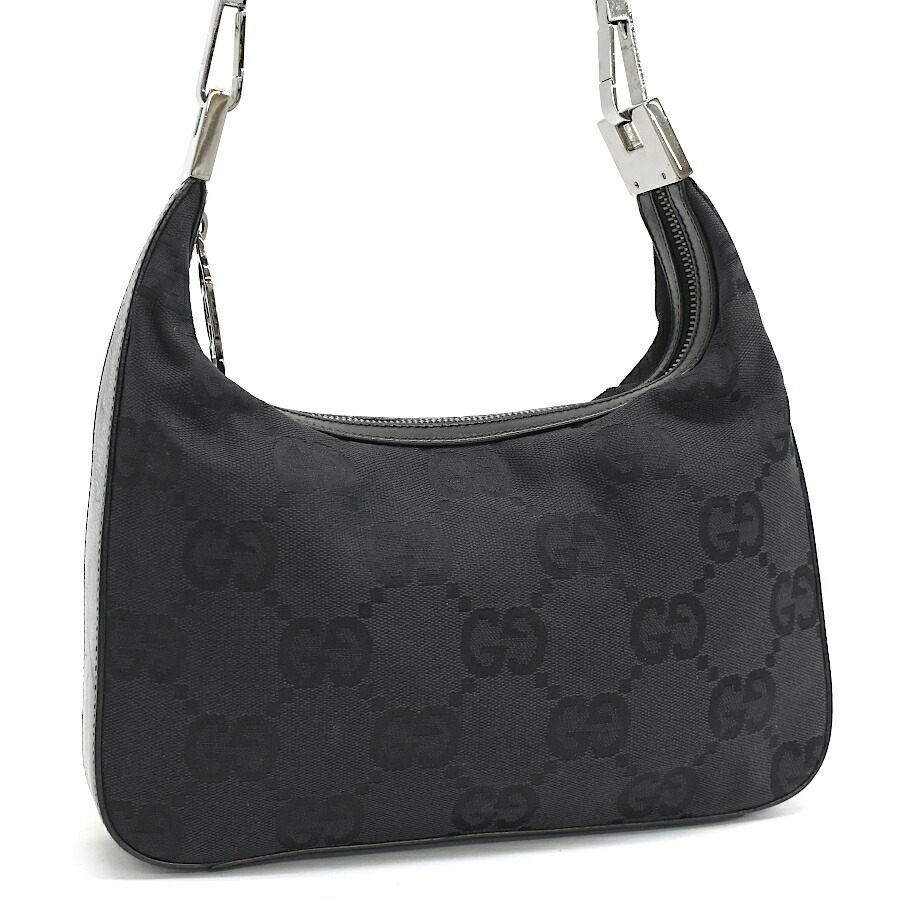 【楽天市場】【中古】グッチ ワンショルダーバッグ 001-3812-002122 GGキャンバス ブラック GUCCI [送料無料]：ブランド ...