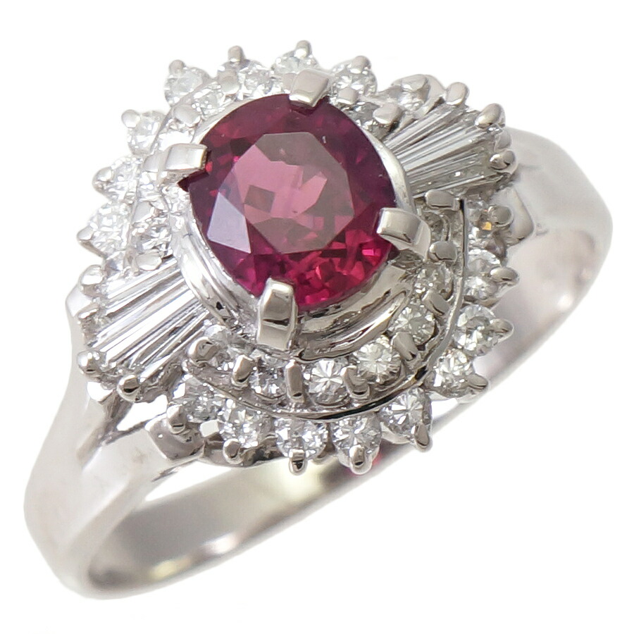 【楽天市場】【中古】リング プラチナ900 ルビー 0.81ct ダイヤモンド 0.38ct 11号 5.0g レディース ジュエリー [送料無料]：ブランドリサイクルストアスマイル