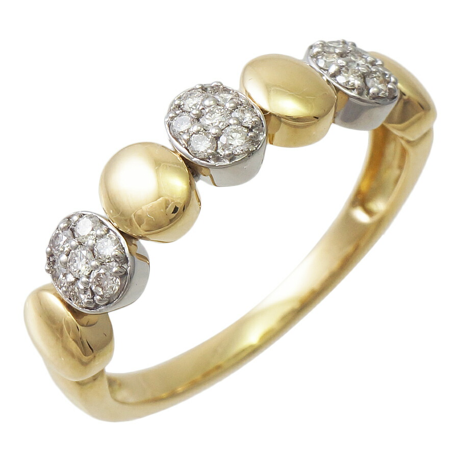 【楽天市場】【中古】リング K18イエローゴールド プラチナ950 ダイヤモンド 0.17ct 13.5号 3.5g レディース ジュエリー [送料無料]：ブランドリサイクルストアスマイル