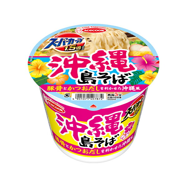 【楽天市場】エースコック スーパーカップ1.5倍 沖縄 島そば 103g×12個入り (1ケース)：T-富士薬品