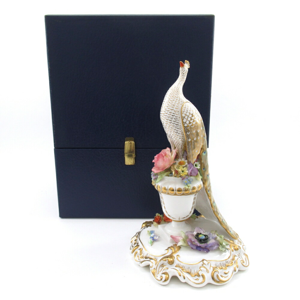 【楽天市場】ロイヤルクラウンダービー Royal Crown Derby ピーコック トール フィギュリン 箱付き クジャク ブーケ 金彩 ...