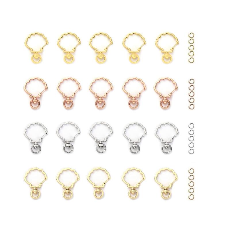 【楽天市場】YFFSFDC キーホルダー金具 20個 回転カン付き ワンタッチキーホルダー カワイイ DIY用パーツ 手作り キーリング シルバー ゴールドなど4色 (貝殻キーホルダー)：福禄寿