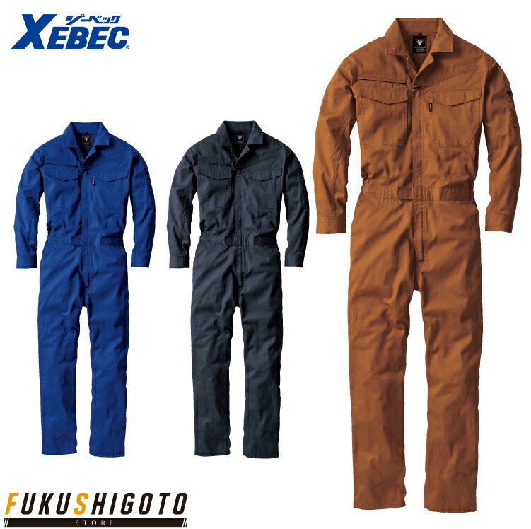 【楽天市場】XEBEC 34012 テーラーエリツナギ 小さめサイズ 普通サイズ 大きめサイズ S M L LL 3L 4L 5L 【オールシーズン対応 作業服 作業着 ジーベック ...