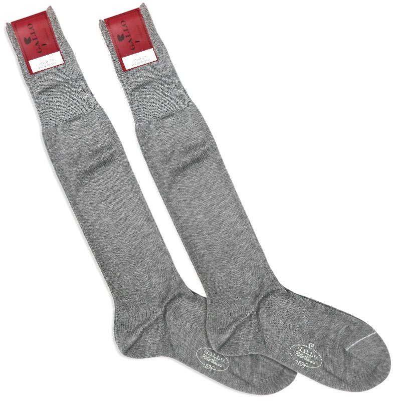 【楽天市場】GALLO（ロングホーズ/ハイソックス）2足セット（ライトグレー・無地天竺編み）/[2001Q-286]：トラッド ハウス フクスミ