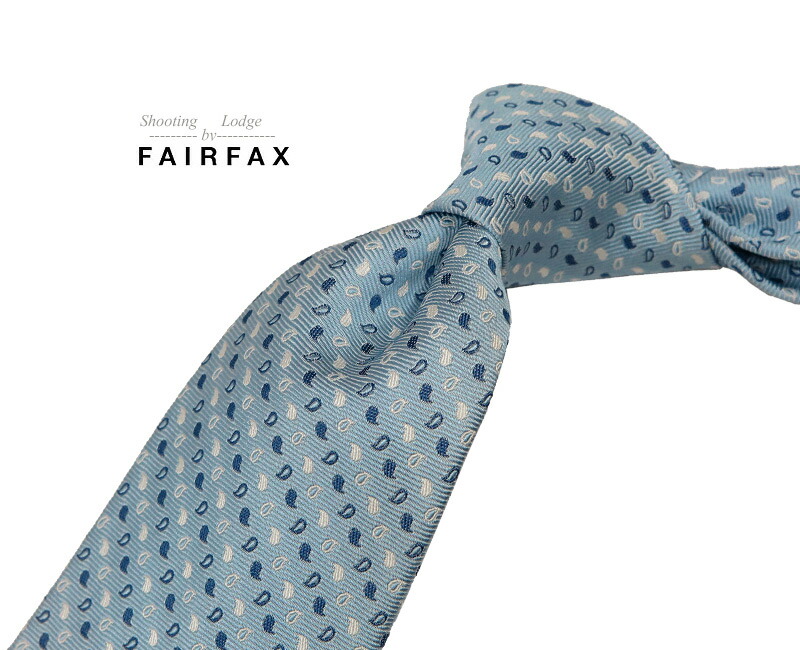 【楽天市場】[ FAIRFAX / フェアファクス ] サックスブルー地にネイビー×オフホワイトの小紋柄ネクタイ ( 小紋タイ ) PO ...