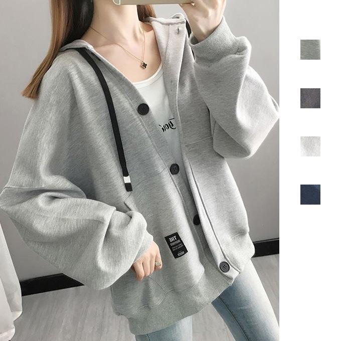 【楽天市場】パーカー 薄手 カジュアルウエア リラックス ボタン レディースパーカー トップス：福和貿易 楽天市場店